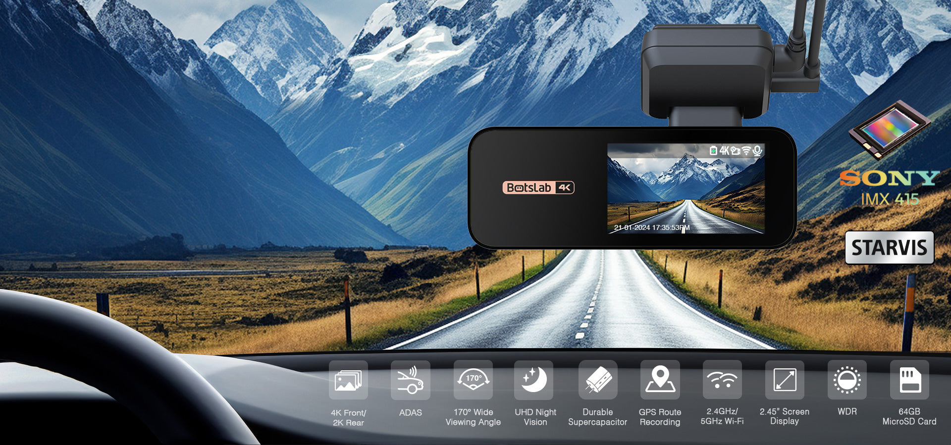 Botslab Dash Cam G980H