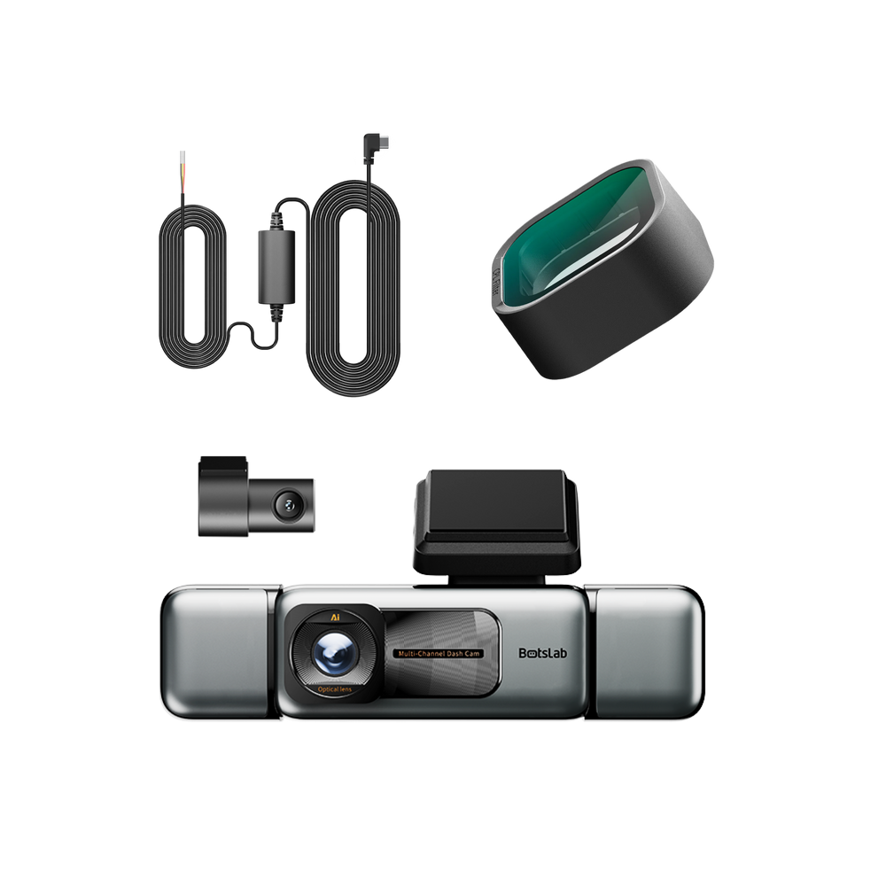 G980H 4-Camera Dash Cam Bundle: CPL Filter & Type-C Hardwire Kit – Botslab